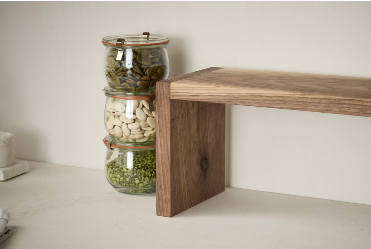 Walnut Kitchen Shelf Riser – Reds Wood Design