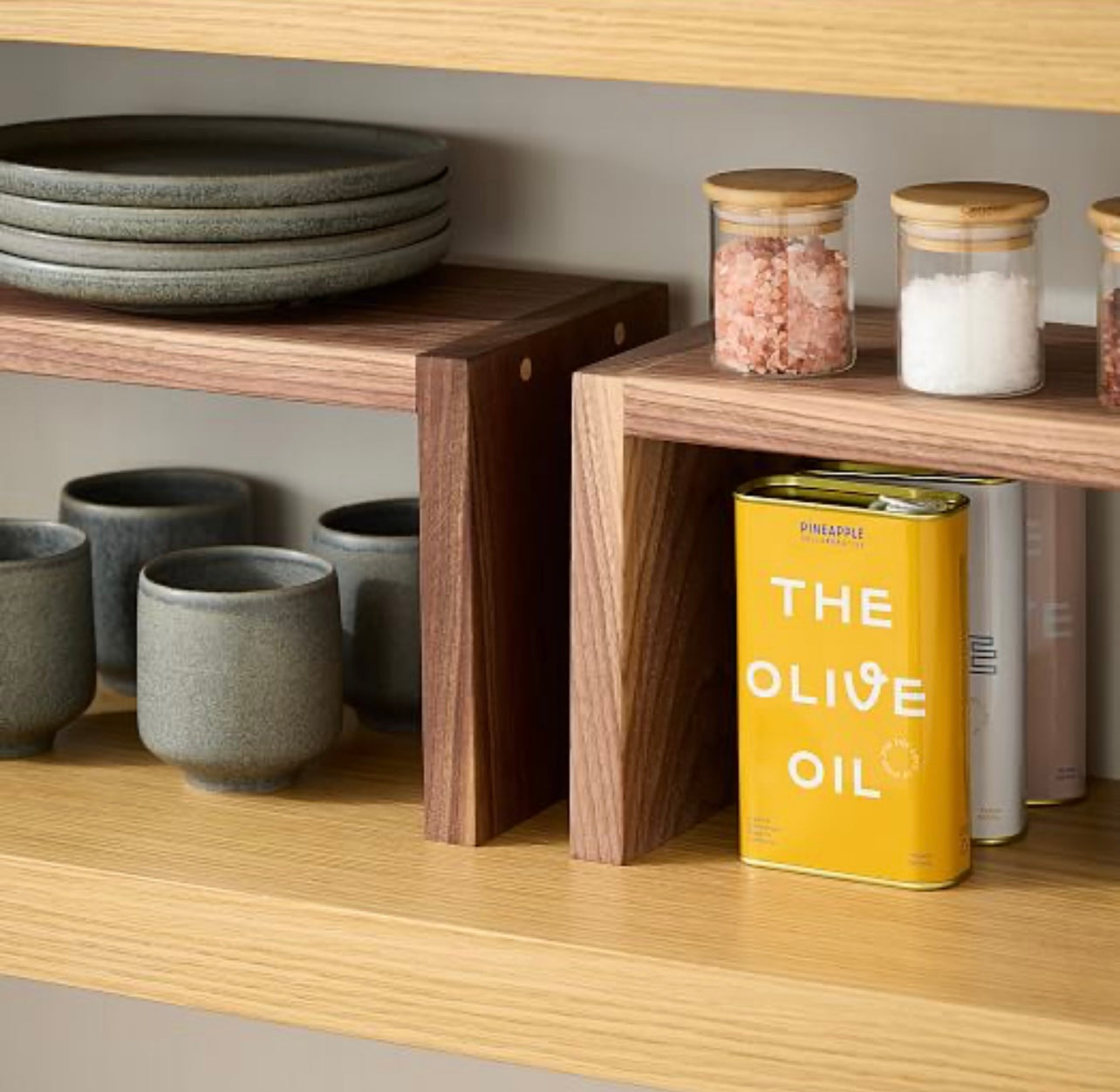 Walnut Kitchen Shelf Riser – Reds Wood Design